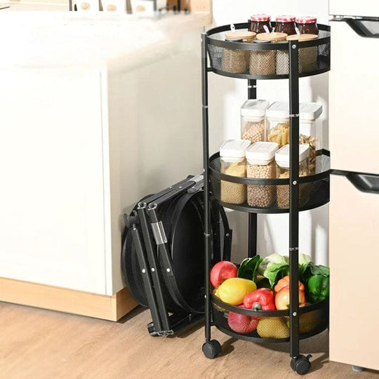 3 Layer Rolling Foldable Cart – Kanta Stores